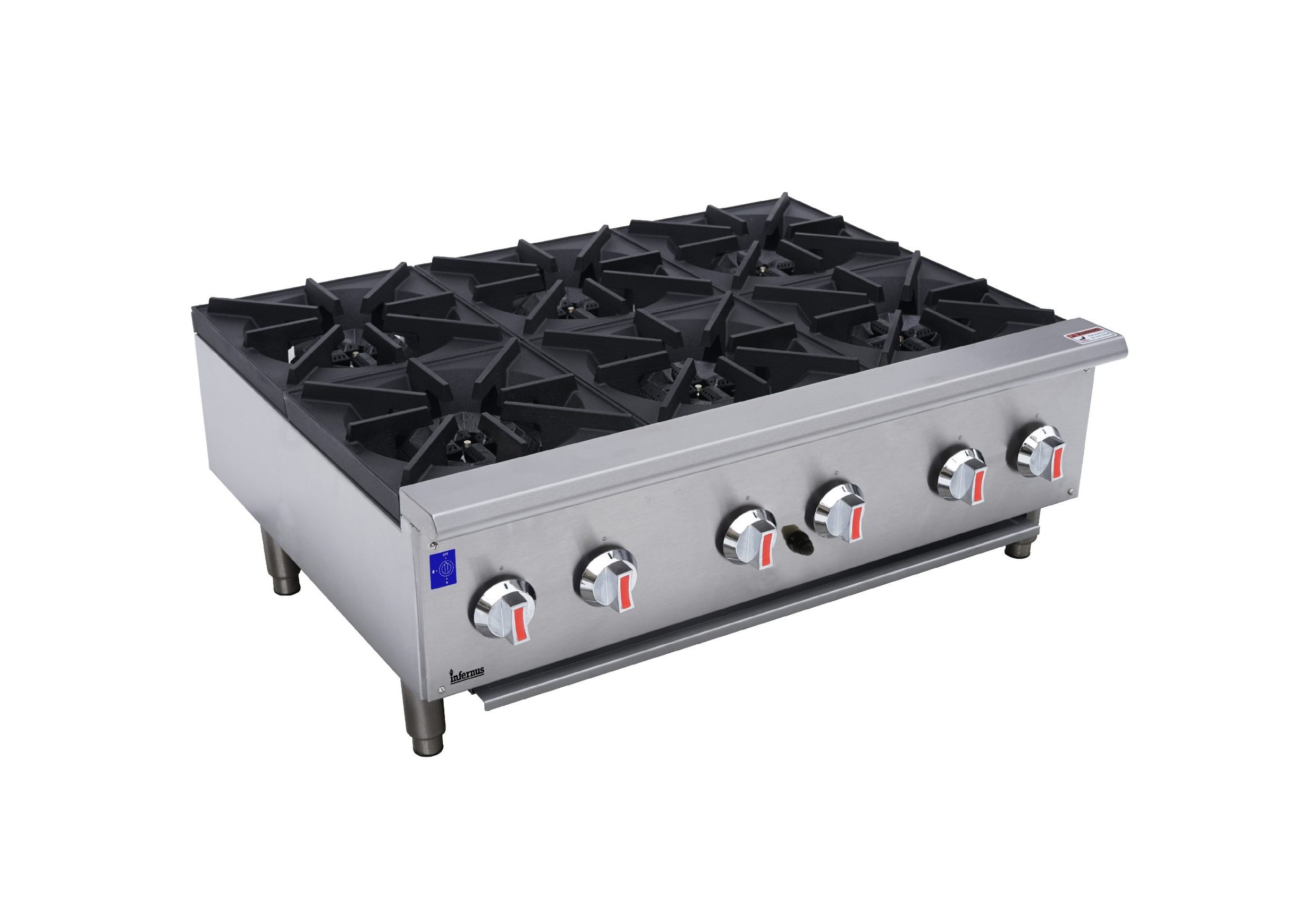 6 Burner Hob Gas Hotplate Cooker – 90cm/36″ - Universal Catering
