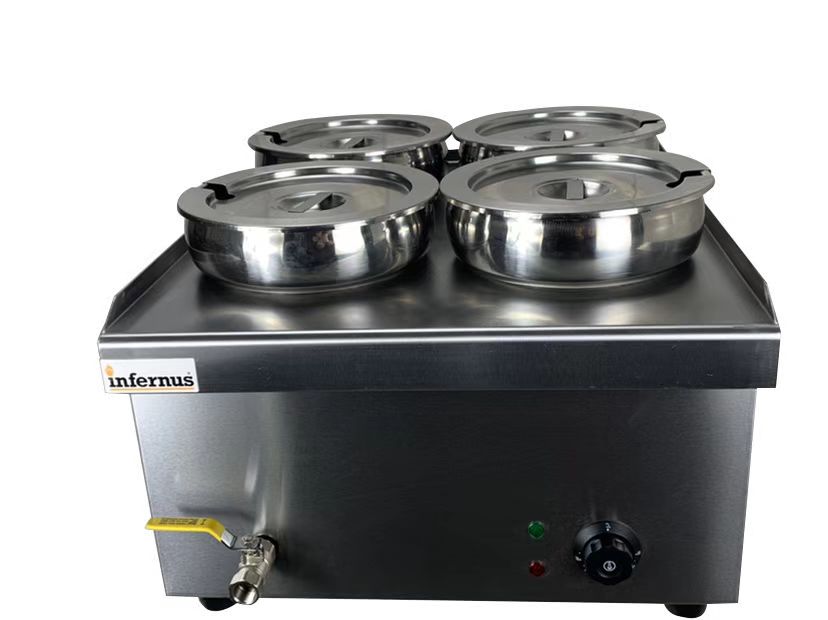 Electric Round Pot Bain Marie – 4 x 7L Pot - Universal Catering